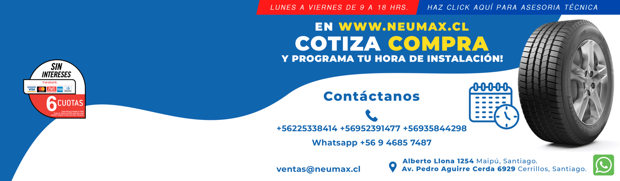 Neumax - Compra y cambia tus neumáticos online